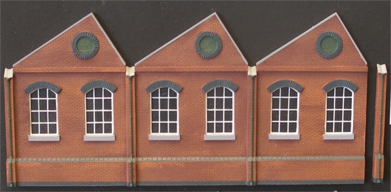 Single storey, right facing north light building facade UNPAINTED – Skytrex