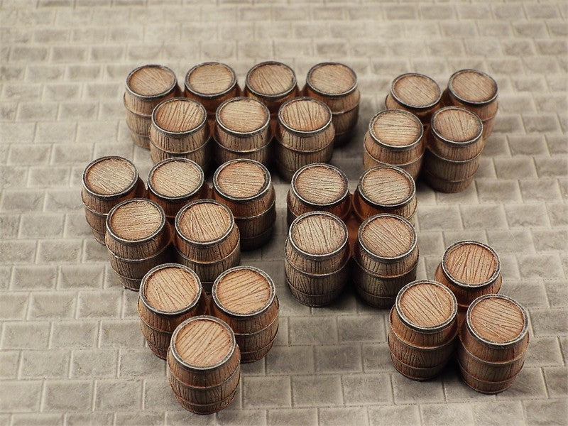 Assorted Clusters of Small Wooden Barrels (resin) – Skytrex