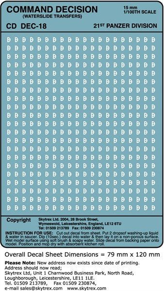 21st Panzer Division (15mm) – Skytrex