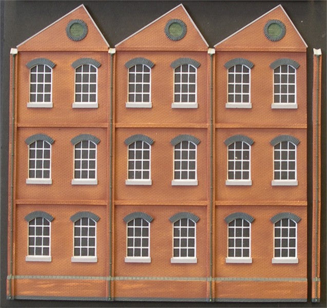 Three storey, right facing north light building facade UNPAINTED – Skytrex