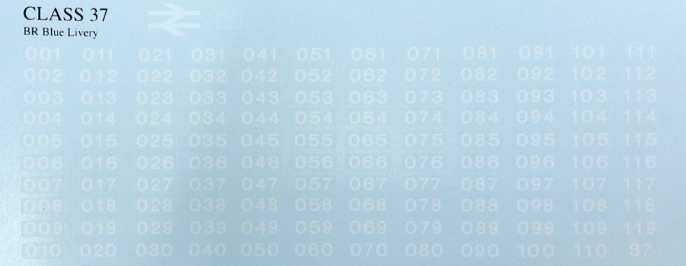 Class 37 BR Blue Livery Decal (x2 Sheets) – Skytrex